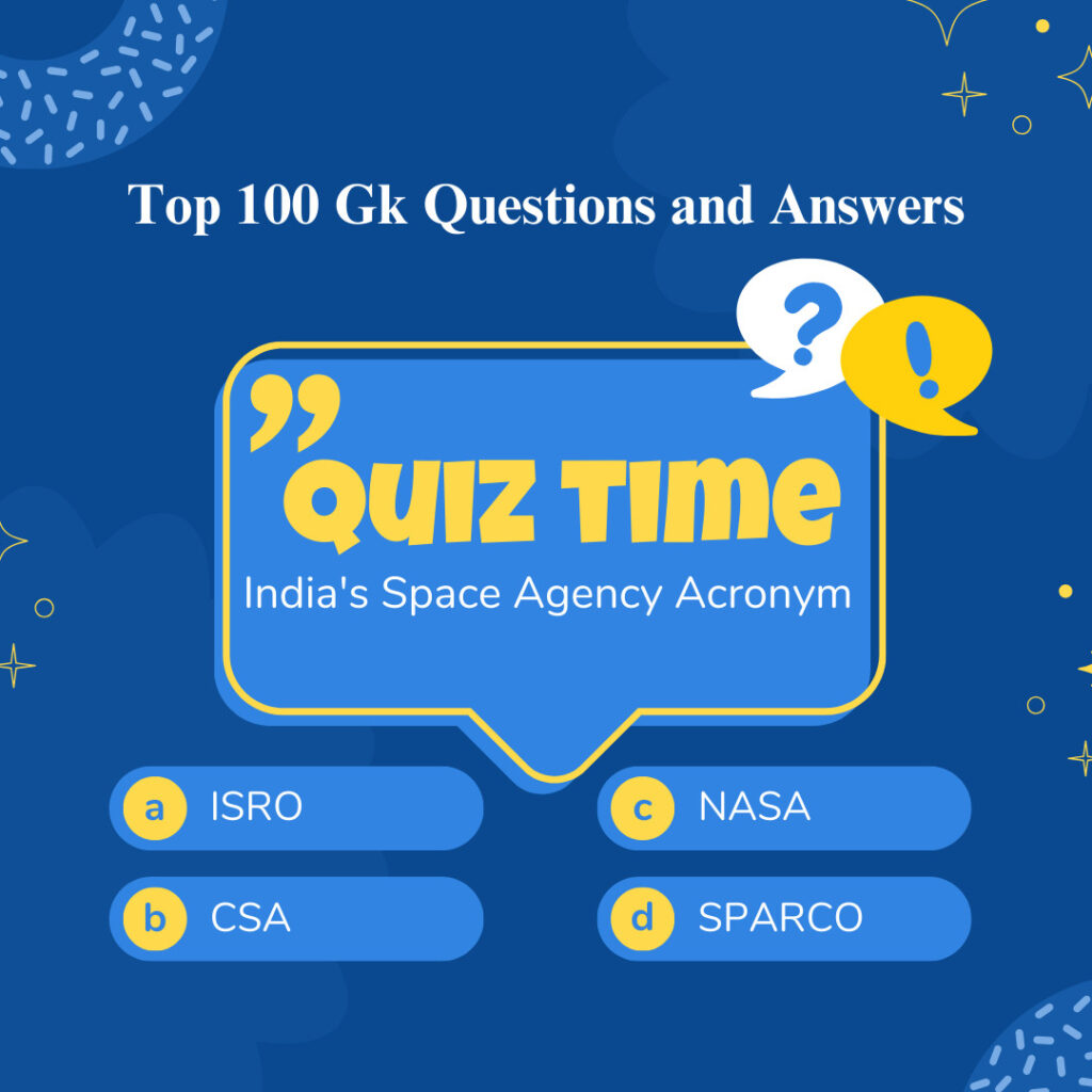 Top 100 Gk Questions And Answers | GKDuniya